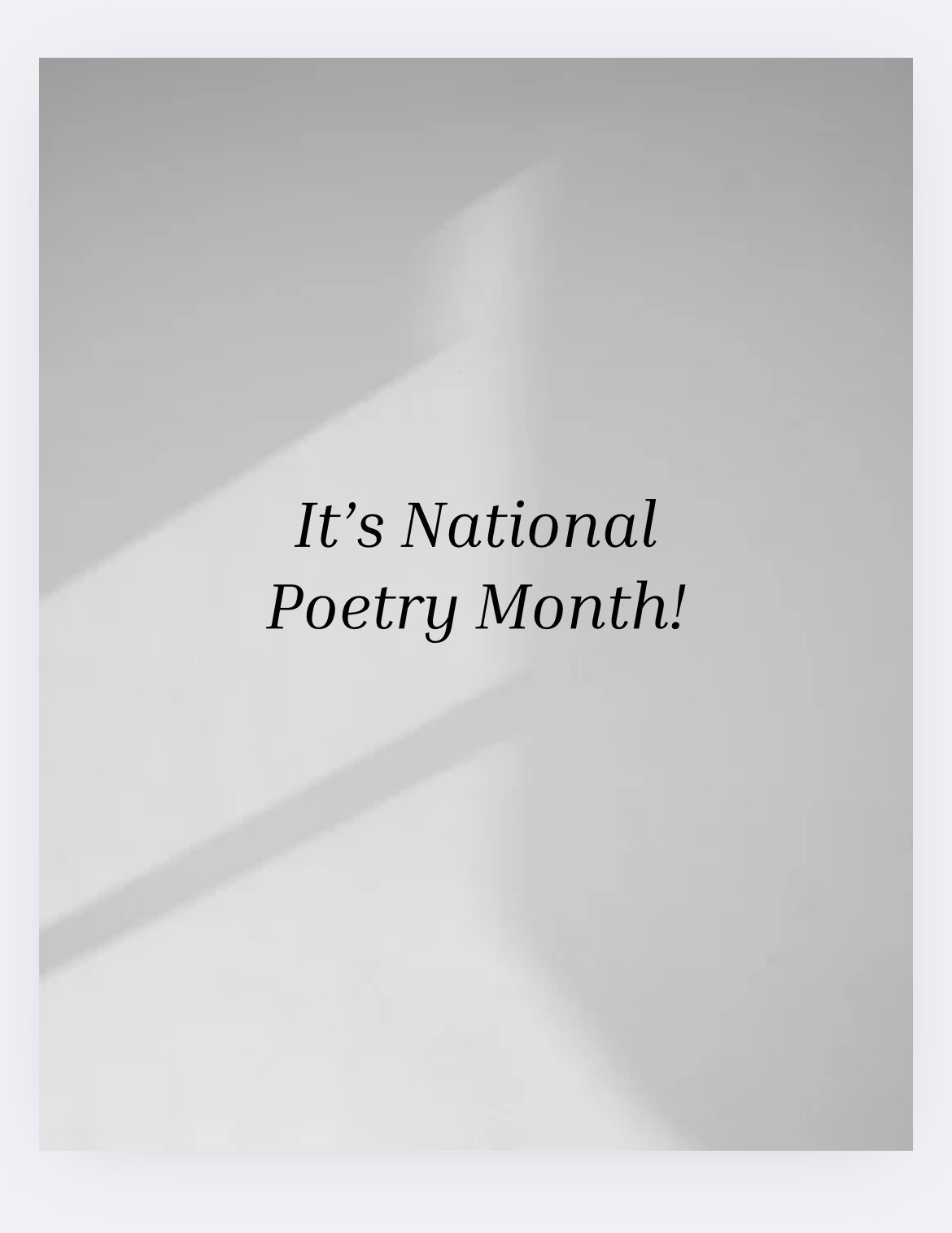 National Poetry Month – The Jewish Poets Collective